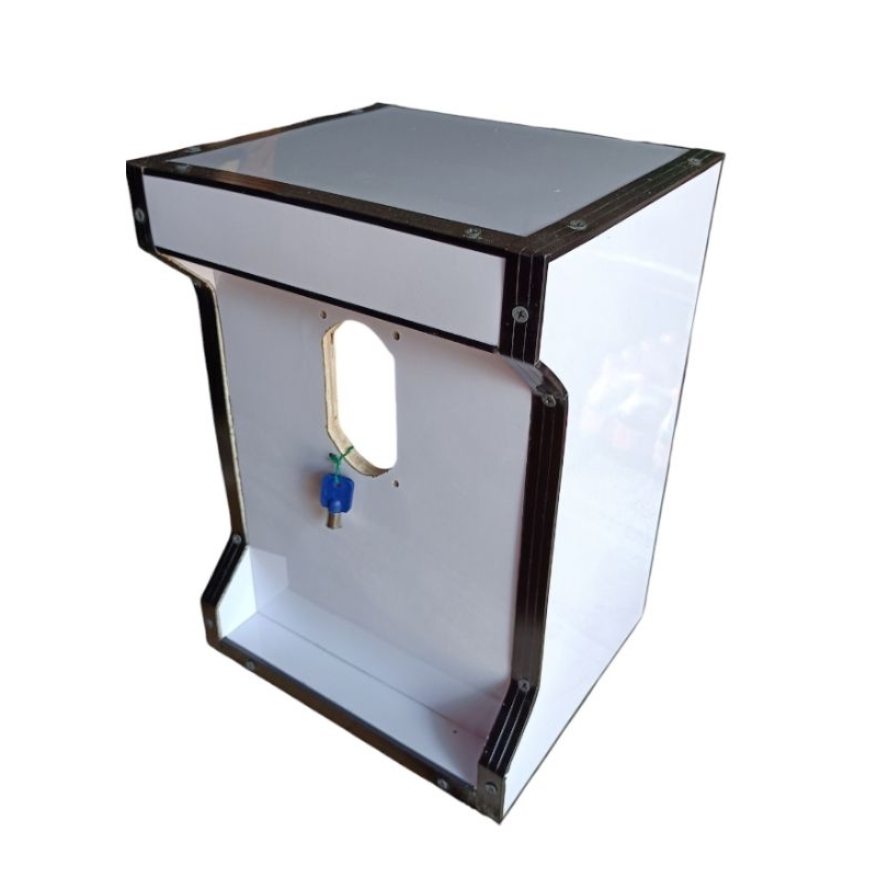 W/HEADER CENTER HOLE BACKDOOR PISOWIFI BOX WHITE FORMICA FINISHED ...