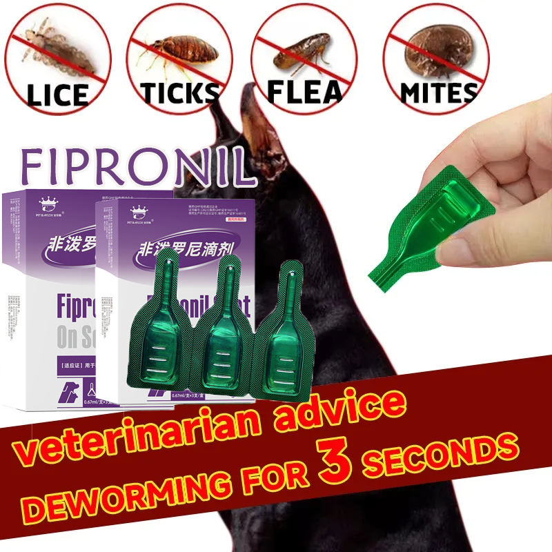 FIPRONIL tick buster Tick And Flea Remover For Dog 3 Tubes/Box Garapata ...