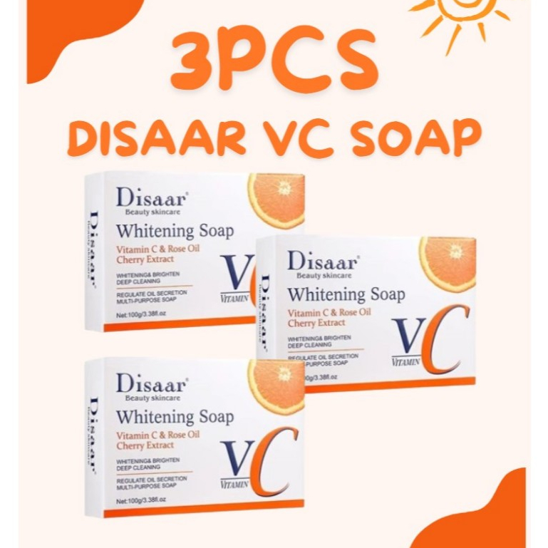 3PCS DISAAR VC Essence Soap Moisturizing Hyaluronic Acid Deep Cleansing ...