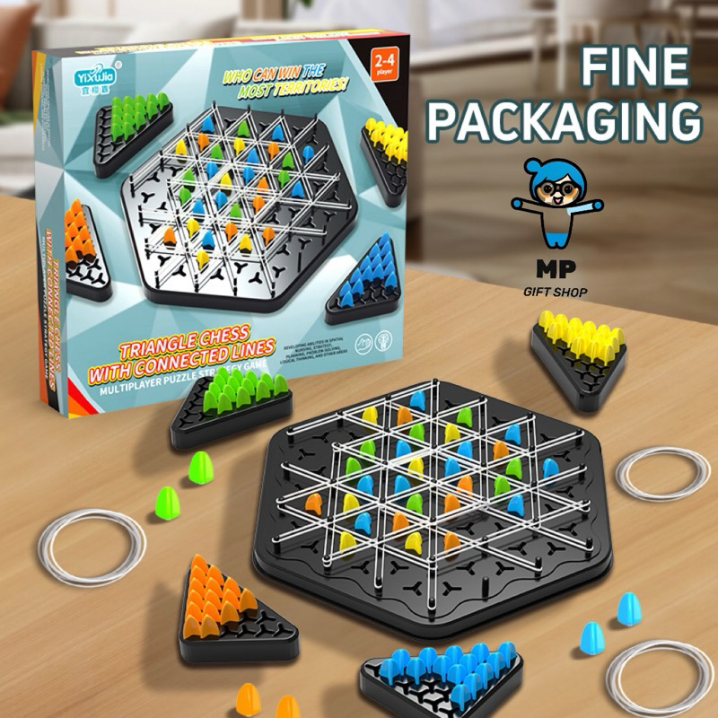 Chain triangle chess game creative board game family toy children's ...
