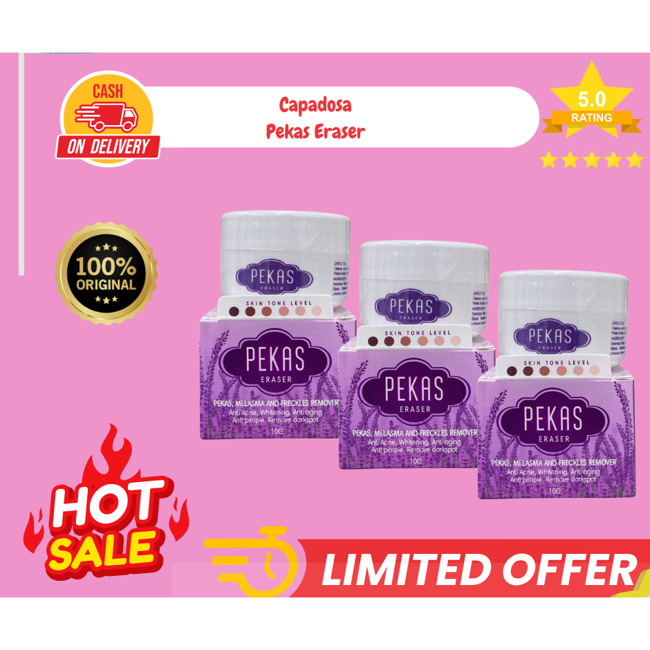 3 pcs Capadosa Pekas Eraser Melasma Cream 10g - Advanced Melasma & Dark ...