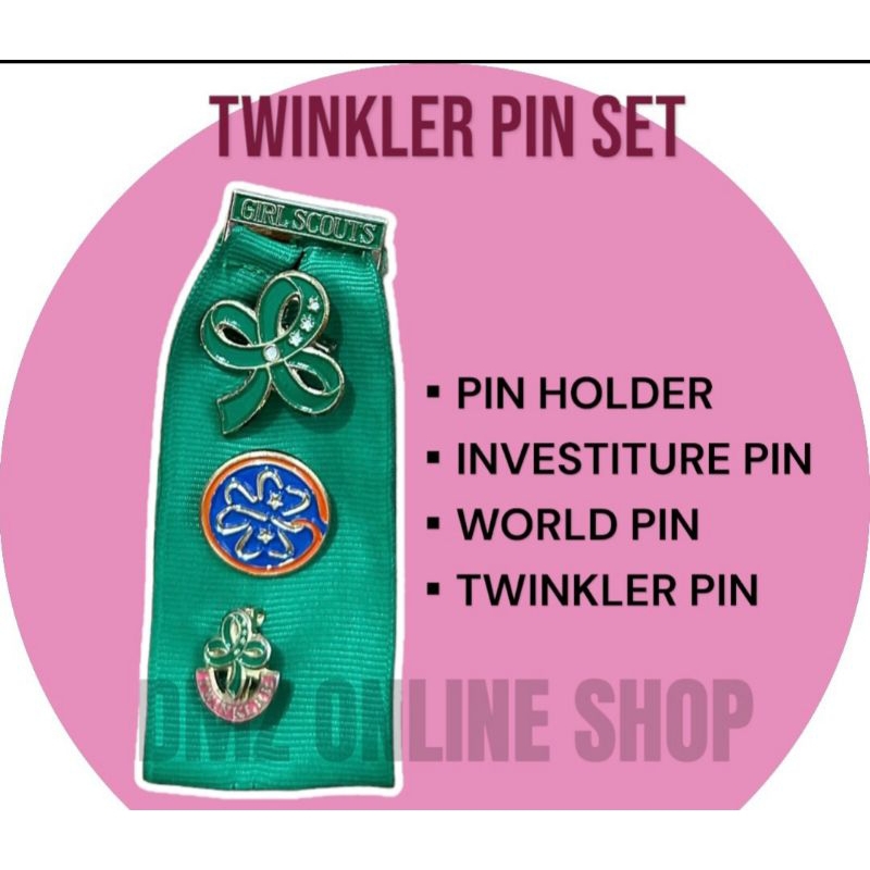 twinkler pin set (,pin holder, investiture pin, world pin, twinkler pin ...