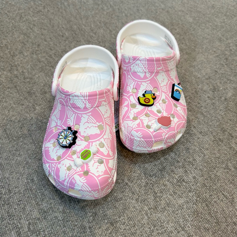 Original Crocs Classic Duke Print Clog in Pink Tweed Adult and Kids ...