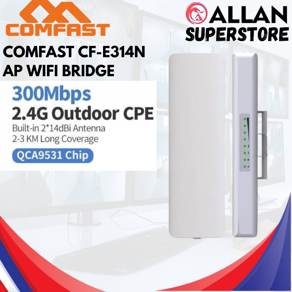 COMFAST CF-E314N 300Mbps 2.4Ghz Outdoor Mini Wireless AP Bridge WIFI ...
