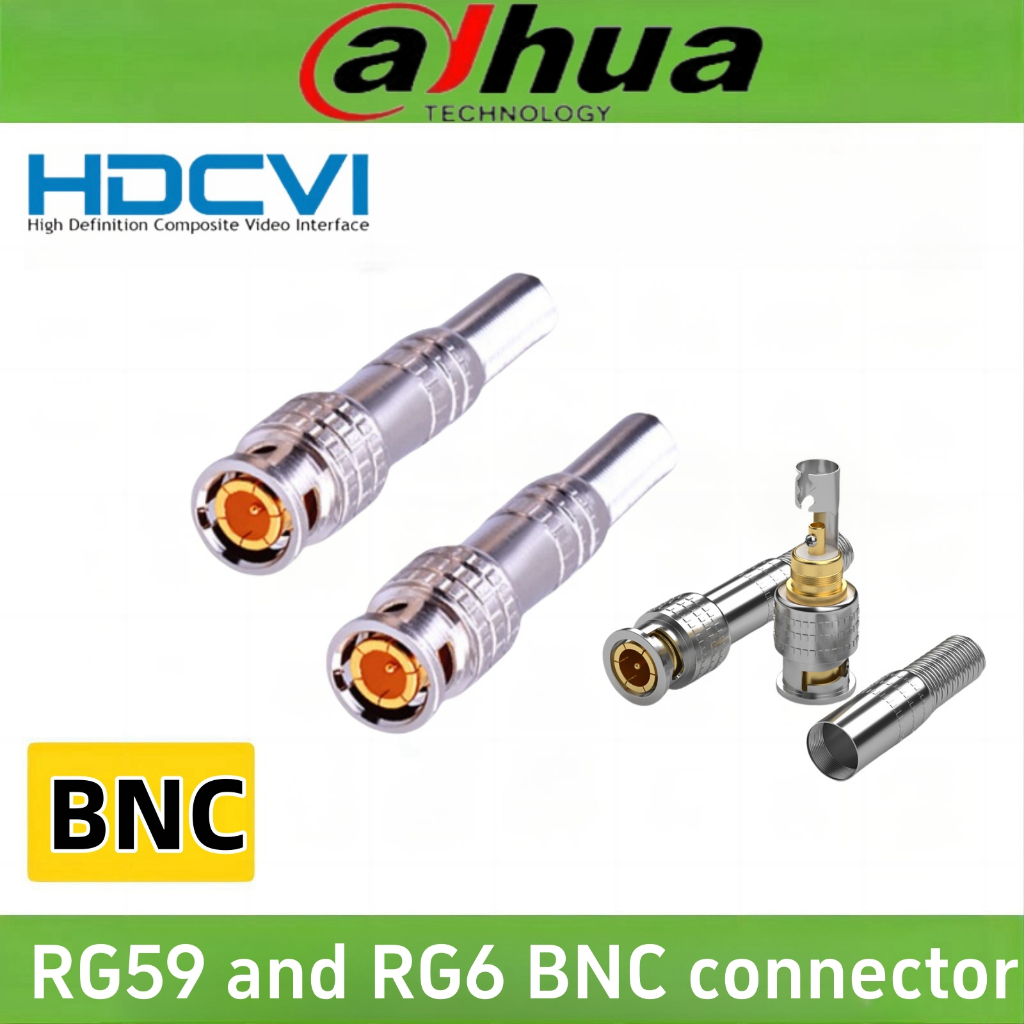 BNC male connector for BNC adapter of coaxial RG59/RG6 Siamese cable ...