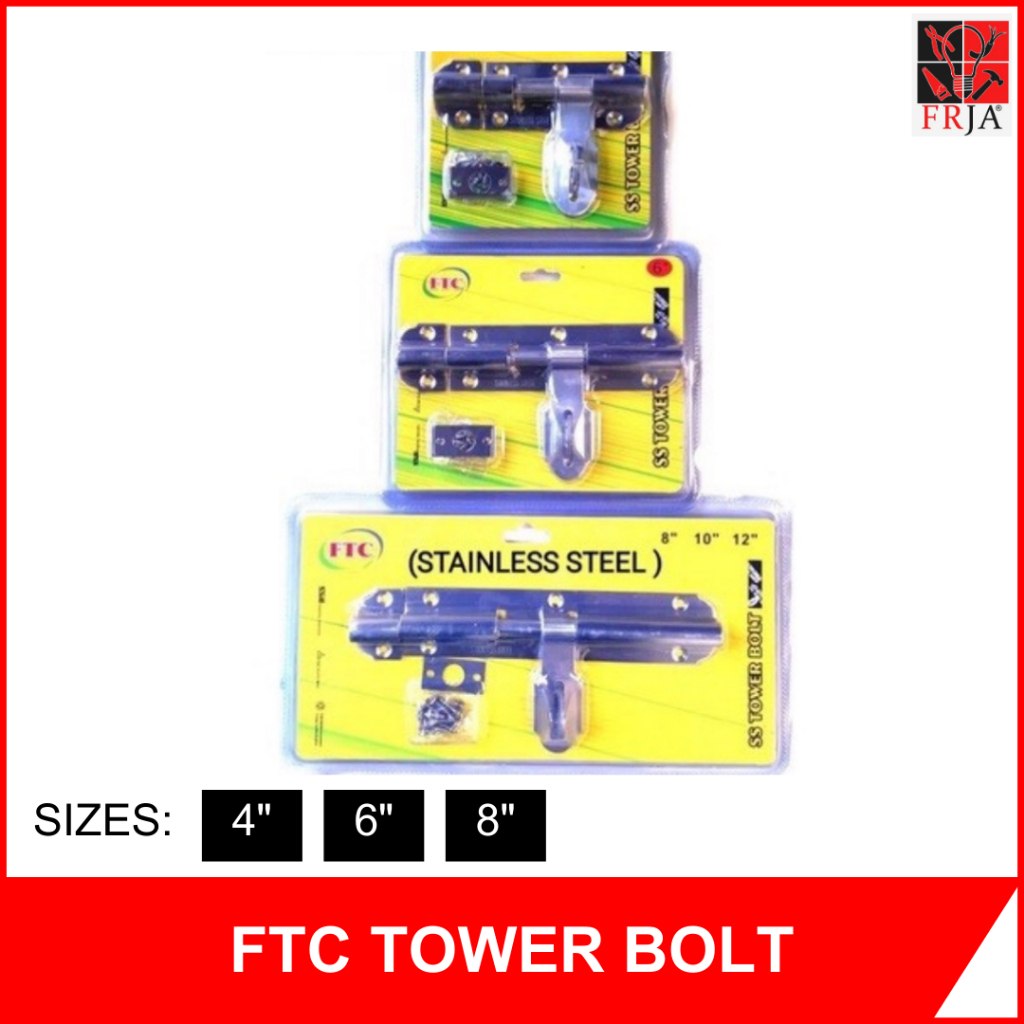 FTC TOWER BOLT 4" , 6" , 8" , 10" , 12" SIZES AVAILABLE (WHOLESALE ...