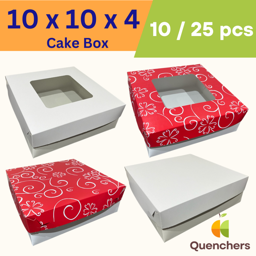 Quenchers 10x10x4 Cake Box (10pcs / 25pcs) | Shopee Philippines