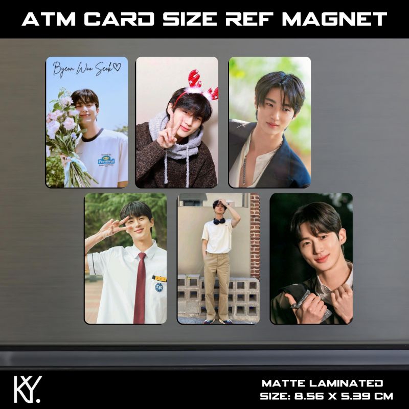 KI.YA Byeon Woo-Seok ATM Card Size Ref Magnet| Decor| Lovely Runner ...