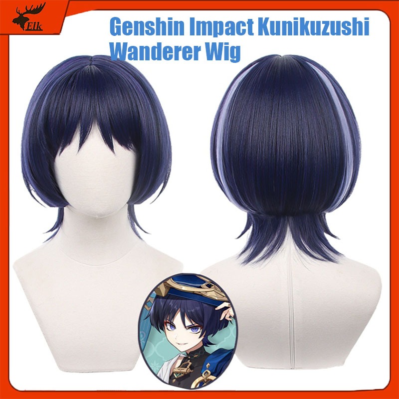 Genshin Impact Kunikuzushi Wanderer Cosplay Wigs Scaramouche Wig For ...