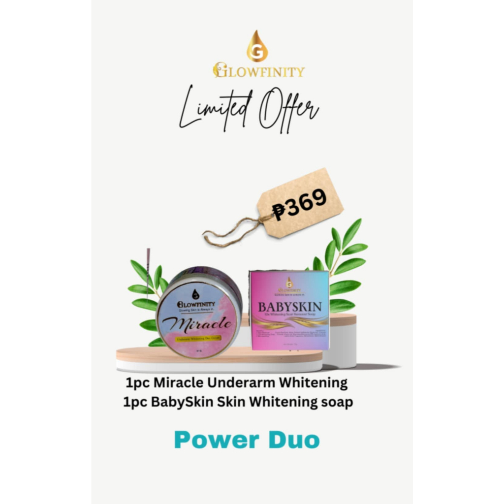 Glowfinity Power Duo | Miracle Underarm Whitening + Baby Skin Soap ...