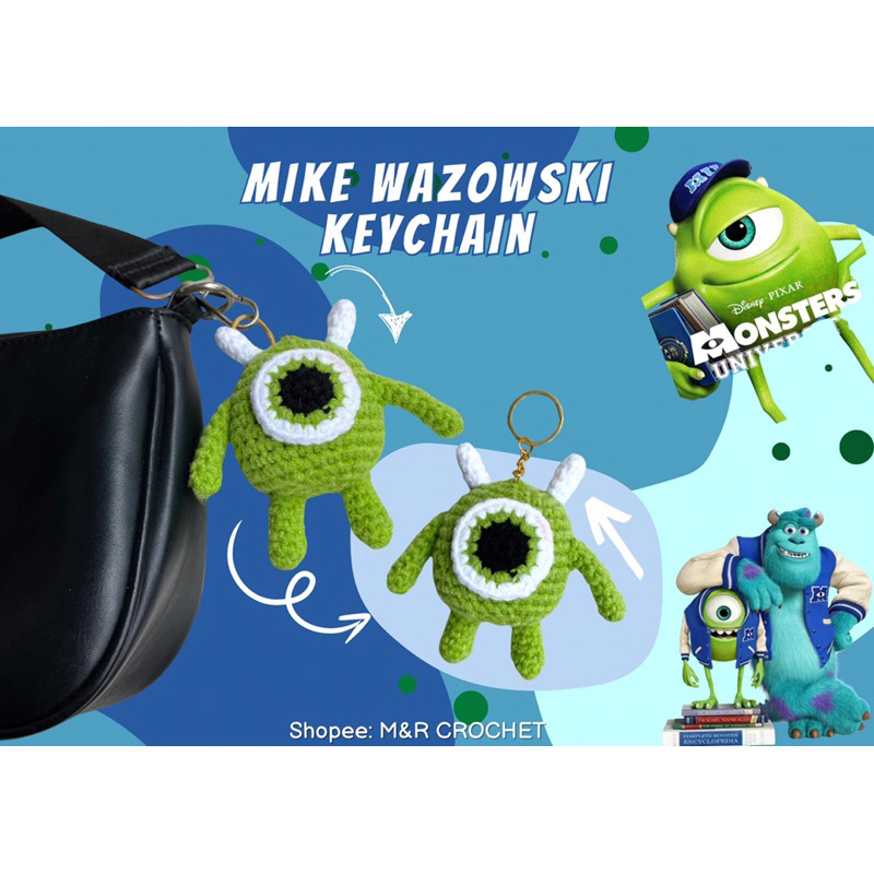 Mike wazowski keychain from monster university | Shopee Philippines
