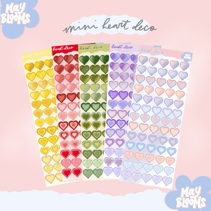 Heart Mini Deco Sticker Sheet for polco and journals deco. | Shopee ...