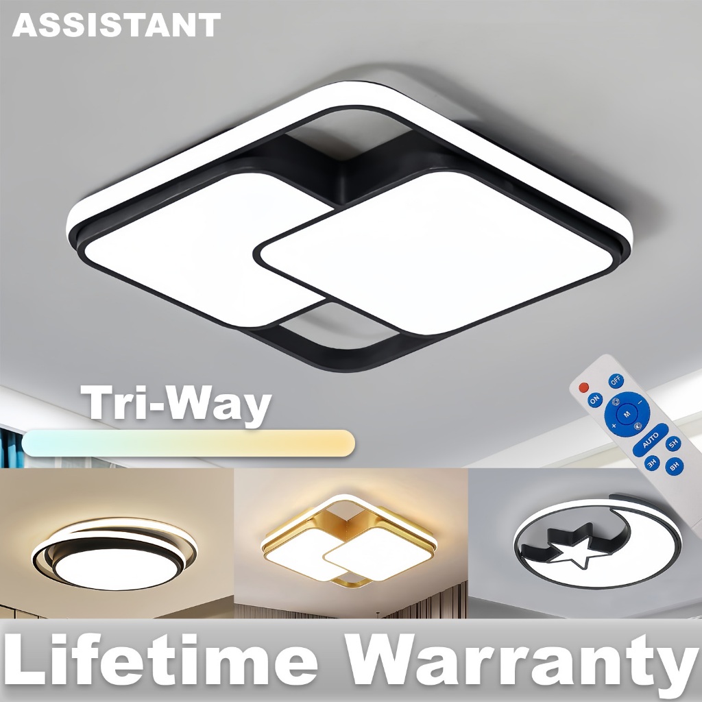 Ceiling Light For Living Room 3 Color Ceiling Lamp Modern LED Ceiling ...