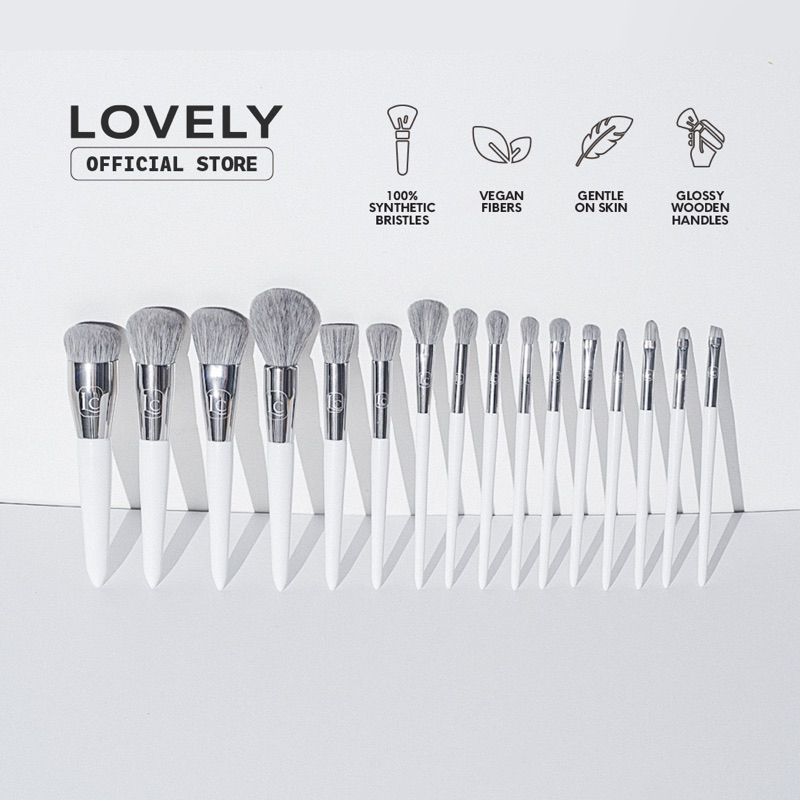 LOVELY Essential Makeup Brush Set [High Quality Premium Soft Synthetic ...