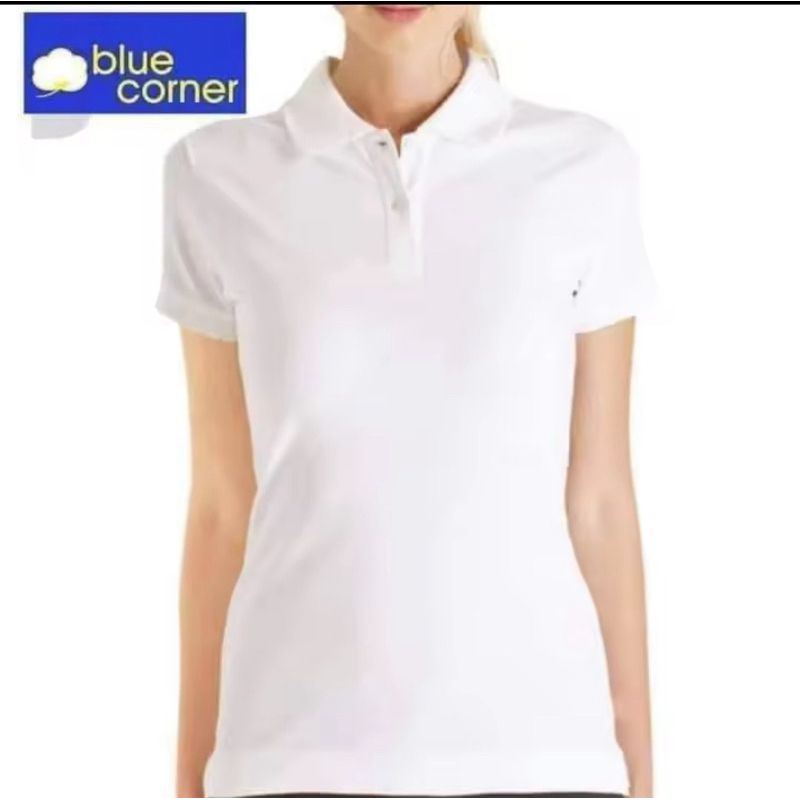 Blue Corner FOR Ladies Polo Shirt Plain White Comfort to Wear with ...