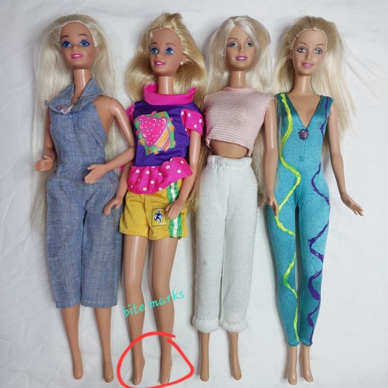 4 Barbie Dolls (Cracked Neck/bite marks) | Shopee Philippines
