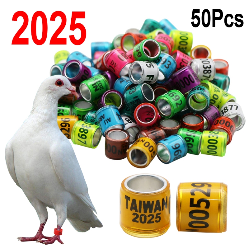 50Pcs Pigeon Ring 2025 Club Ring singsing ng kalapati Racing Pigeon ...