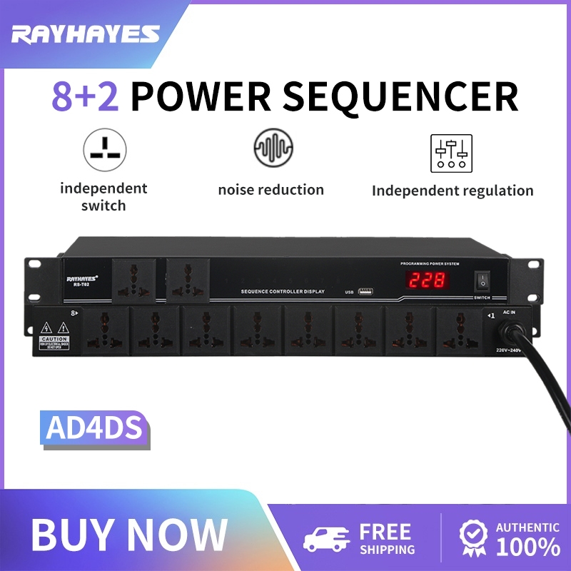 RAYHAYES Audio Power Switch 10 Channel Power Controller Stage ...