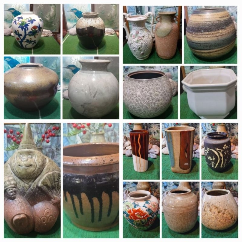 Japan/UK surplus home displays jars / vases stonewares ceramic wood ...