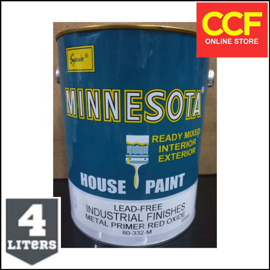 Minnesota Metal Primer Red Oxide Enamel Paint 4 Liters / 1 Gallon ...