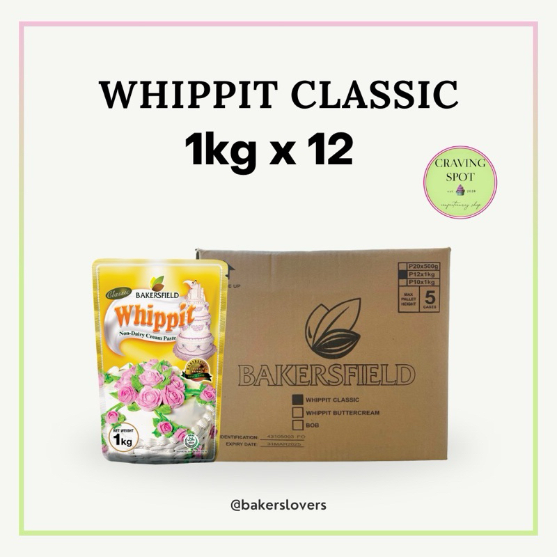 BAKERSFIELD WHIPPIT 1KG 12 PCS| 1 CASE I MARCH 2026 EXPIRY | Shopee ...