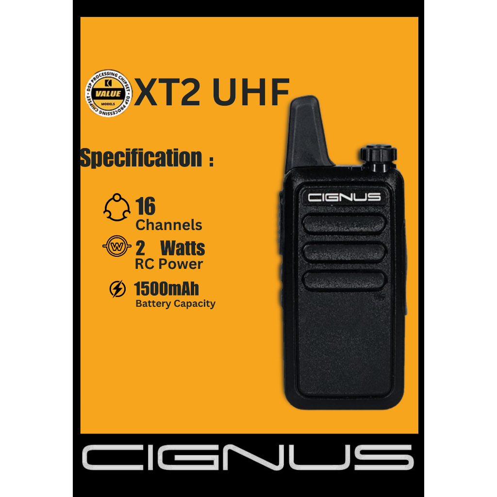 CIGNUS RADIO VALUE MODELS (XT2 UHF) | Shopee Philippines