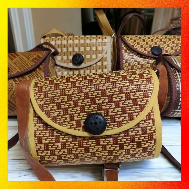 Avocado Crossbody Bag made of Banig | Native Sling bag | Shopee Philippines