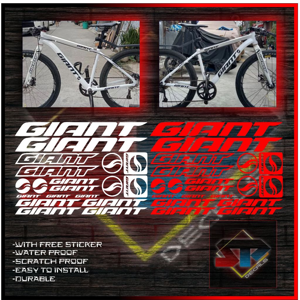 Set1 FITS Giant Vinyl Stickers Sheet Bike Frame Cycle Cycling Bicycle ...