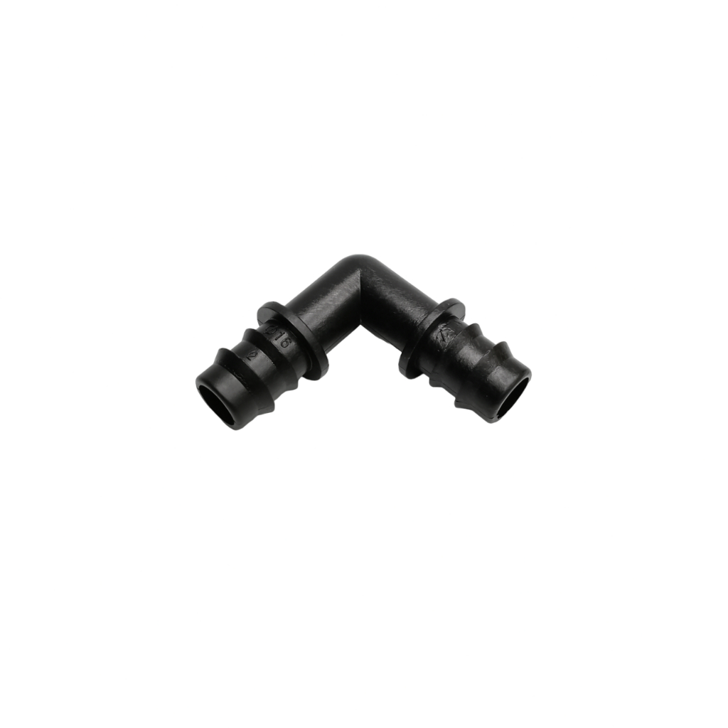PC PO HOSE ELBOW CONNECTOR 1/2inc 12mm PLASTIC, 90-DEGREE ANGLE BEND ...