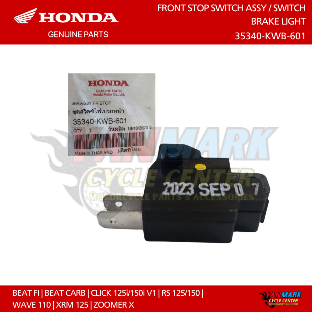 ORIGINAL HONDA - FRONT STOP SWITCH BRAKE LIGHT - BEAT FI | CLICK 125/ ...
