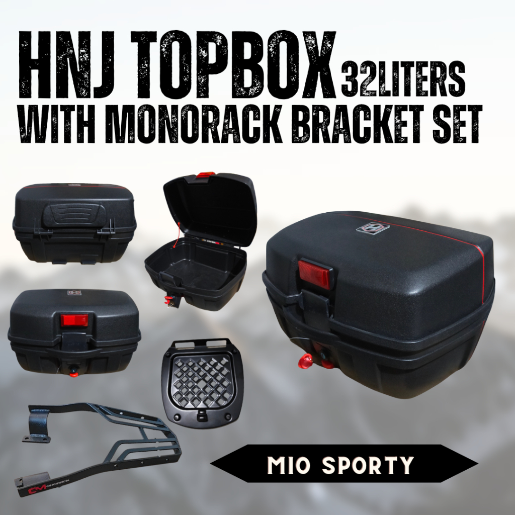 MIO SPORTY TOPBOX SET 32LITERS WITH MONORACK | Shopee Philippines