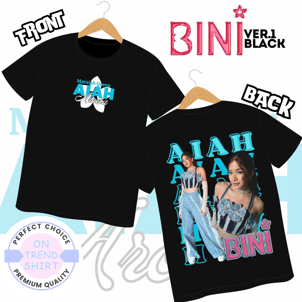 BINI shirt VER 1 all members fashion print TSHIRT P-POP group fan made ...