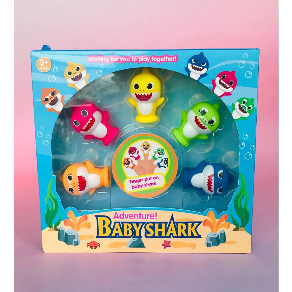 TYK 5in1 baby shark family finger puppet toys | Shopee Philippines
