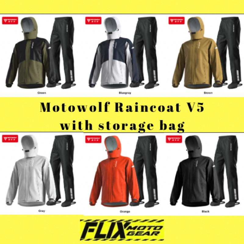 Motowolf Raincoat V5 with storage bag | Shopee Philippines