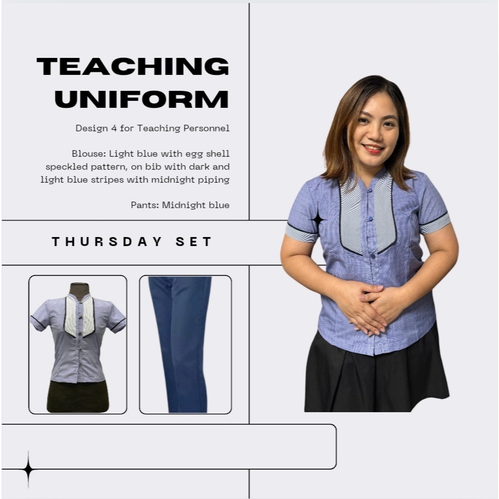 DepEd Teachers Uniform RTW Ready to wear (Thursday) | Shopee Philippines