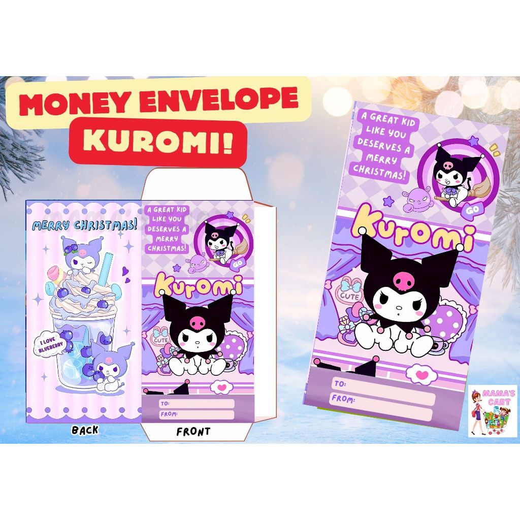 KUROMI MONEY ENVELOPE ANGPAO AMPAO AS GIFT FOR CHRISTMAS OR BIRTHDAY ...