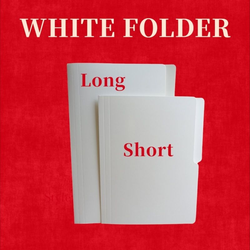 White Folder Advance Long Short 25pcs Office Supplies | Shopee Philippines