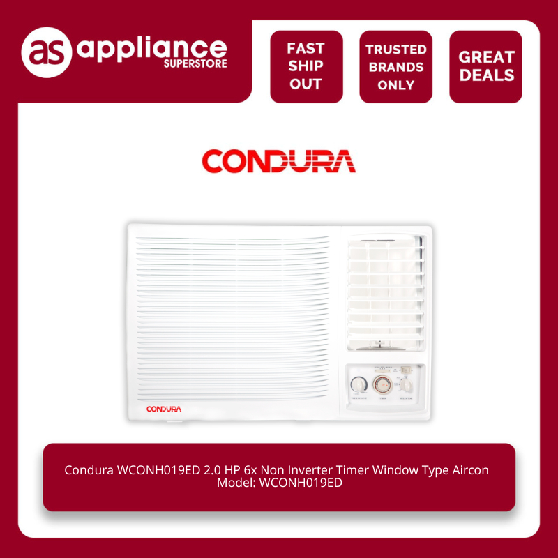 Condura WCONH019ED 2.0 HP 6x Non Inverter Timer Window Type Aircon ...