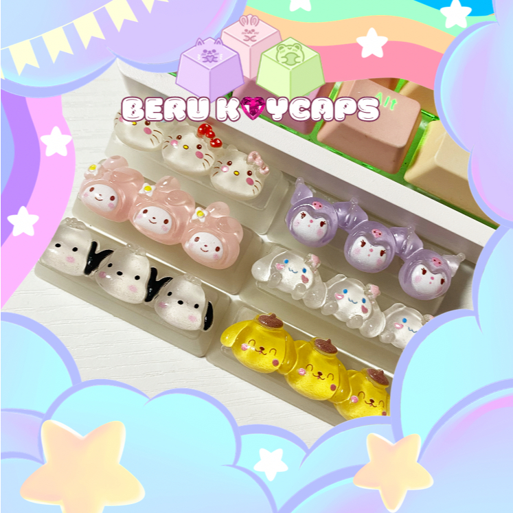 sanrio triple shift keycaps melody hello kitty cinamoroll kuromi ...