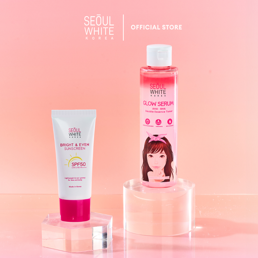 Seoul White Korea Best Glow Duo: Glow Serum Double Essence Toner and ...