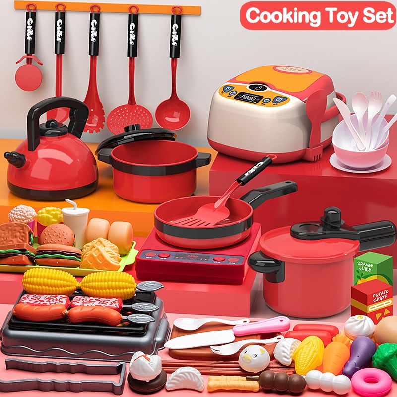 Kitchen Toys for Girls Simulation Dinnerware Educational Toy Mini Food ...