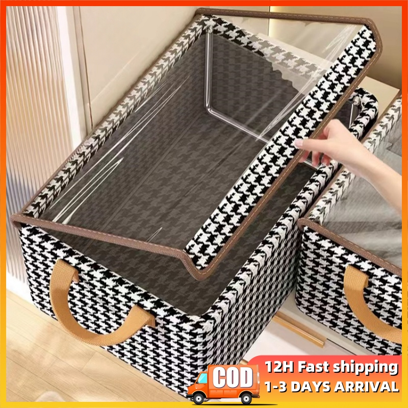 Extra Large Clothing Storage box With Lid Foldable Waterproof Clothes ...