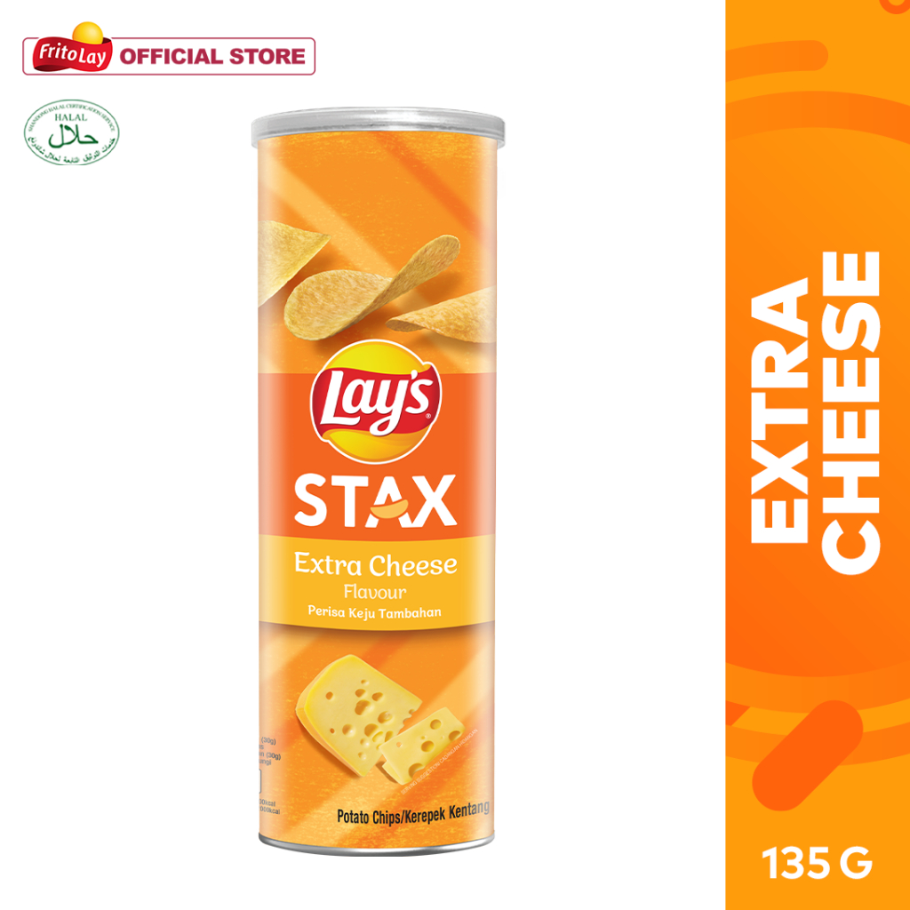Lay's Stax Extra Cheese Potato Chip 135g | Shopee Philippines