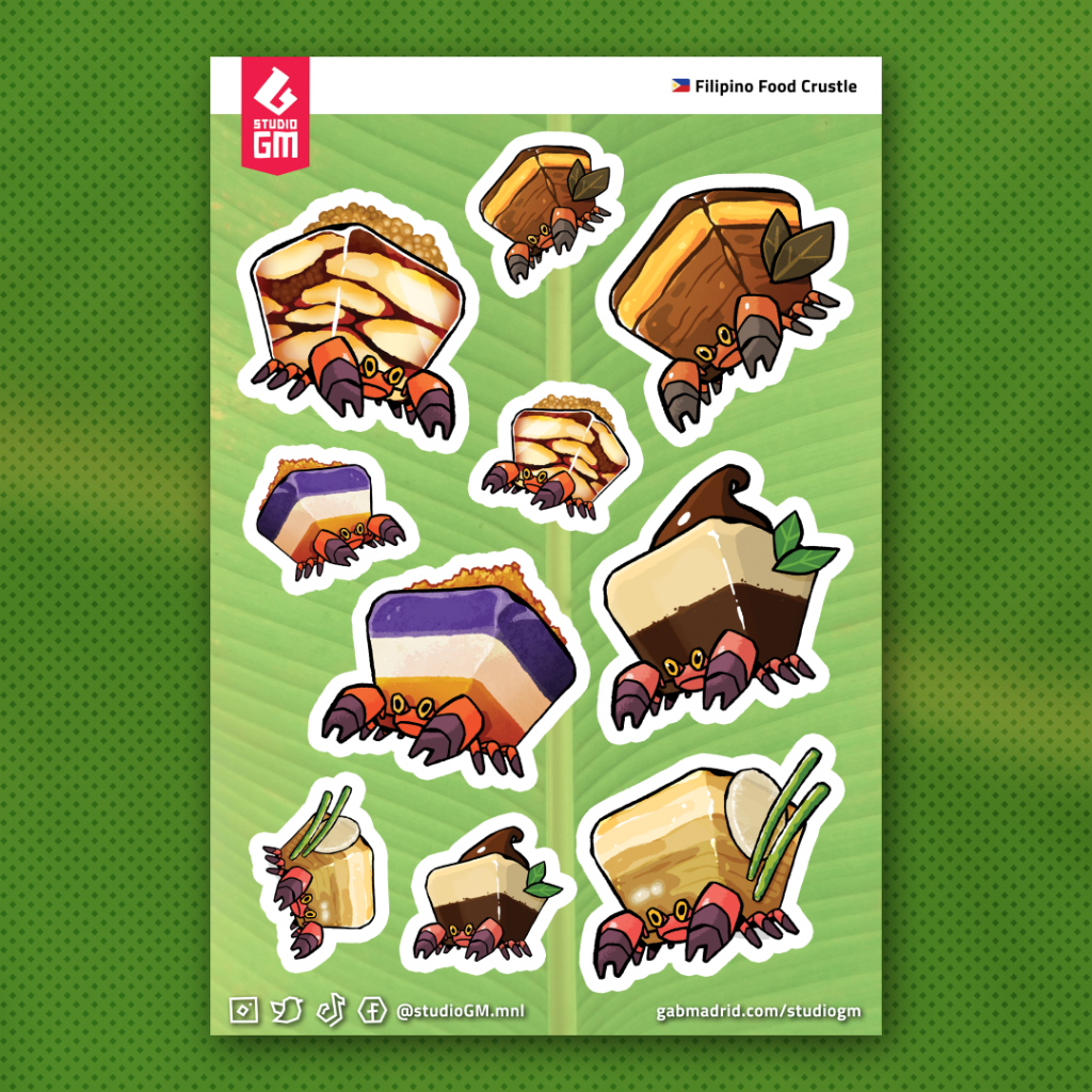 Pokemon Crustle Filipino Food Funny Sticker Sheet Kakanin Taho Adobo ...