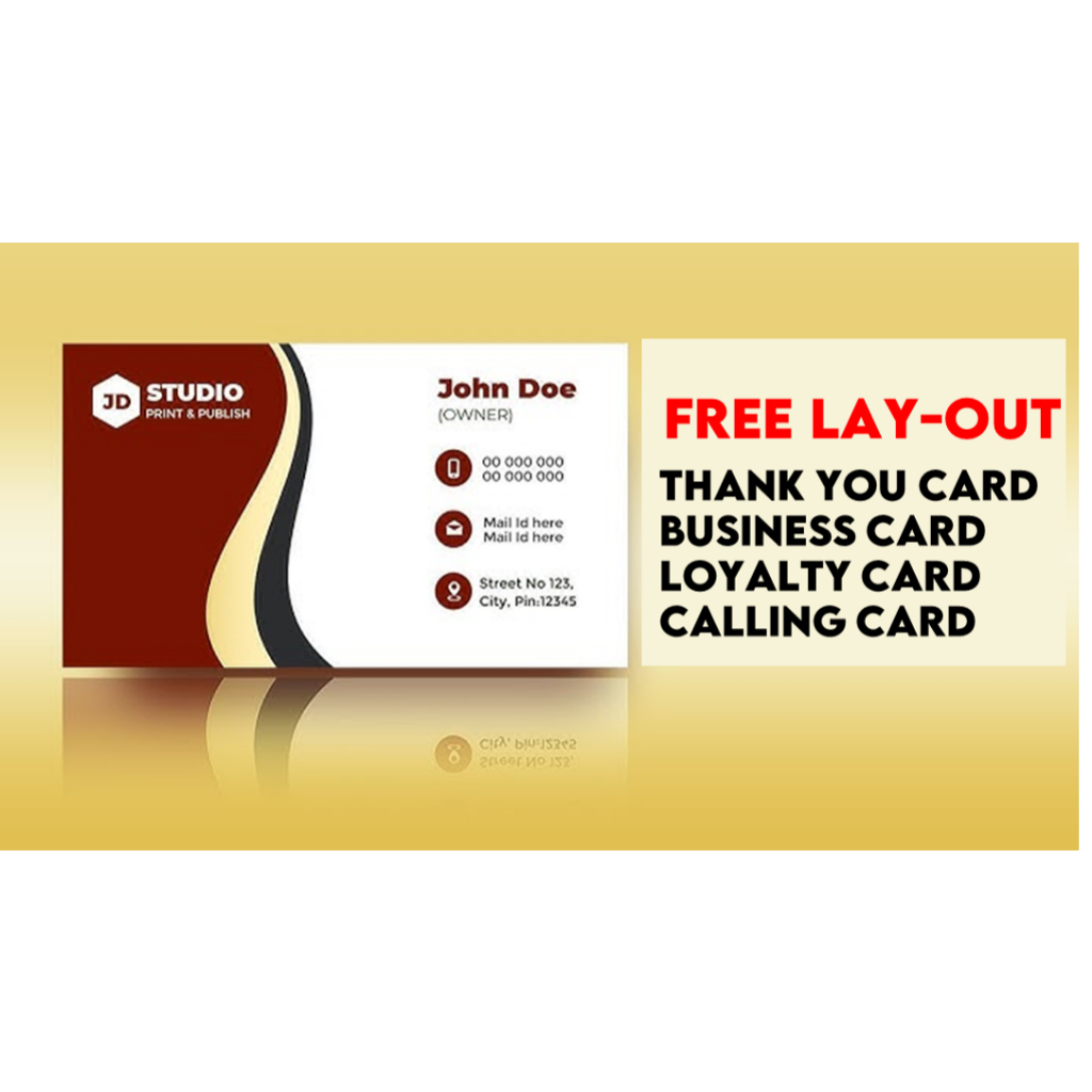 Calling Card - Business Card - Thank You Card - Loyalty Card - Greeting ...