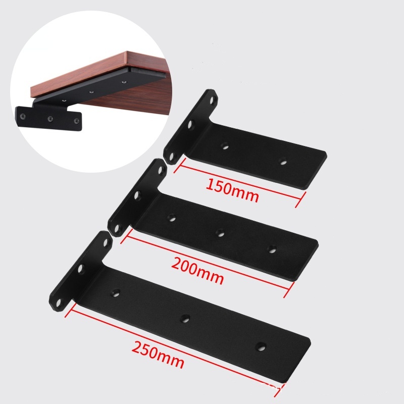 2 PCS Steel Heavy Duty Concealed Floating Wall Bracket Front and Back ...