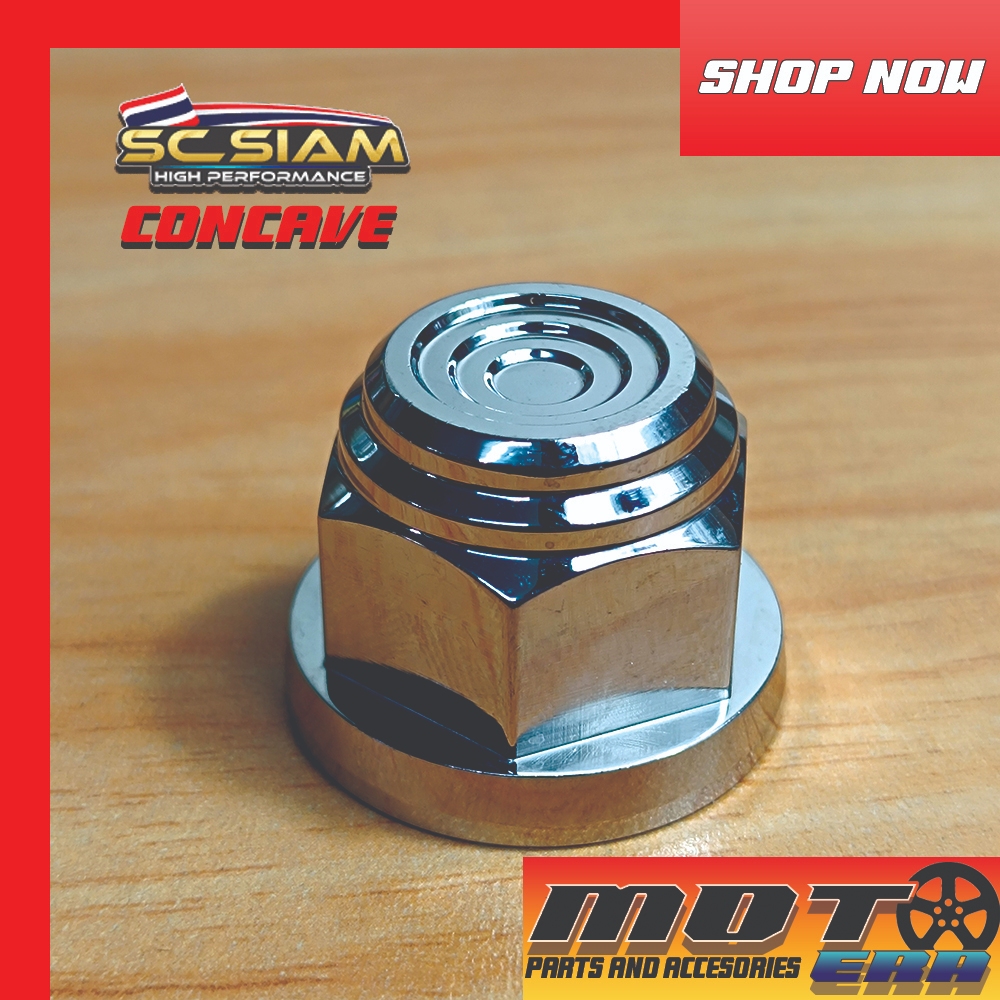 SC SIAM CONCAVE STAINLESS REAR NUT FOR MIO / NMAX / AEROX / XMAX ...