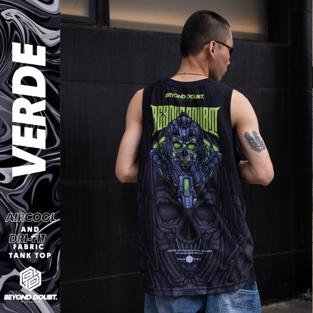 TANK TOP - "VERDE” Design AIRCOOL Fabric - BEYOND DOUBT CLOTHING ...