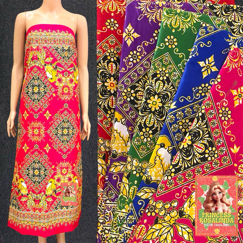 Malong Princess Rosalinda Batik Ethnic Tribal Floral Design Double Size ...