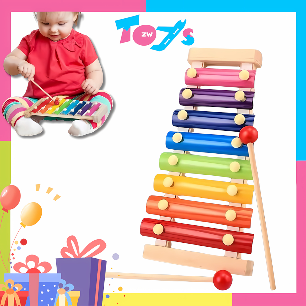 Gift Wooden Xylophone Toy Musical Toys Hand Knock Educational Without ...